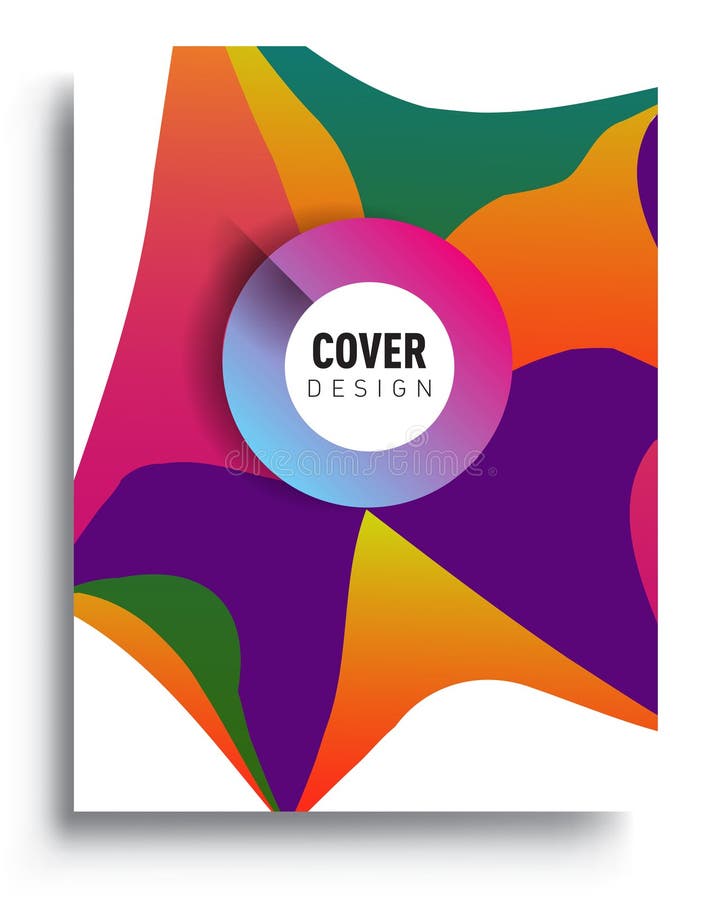 Modern Abstract Covers. Cool Gradient Shapes Composition, Vector Covers ...