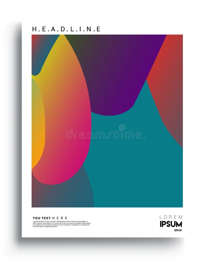 Modern Abstract Covers. Cool Gradient Shapes Composition, Vector Covers ...