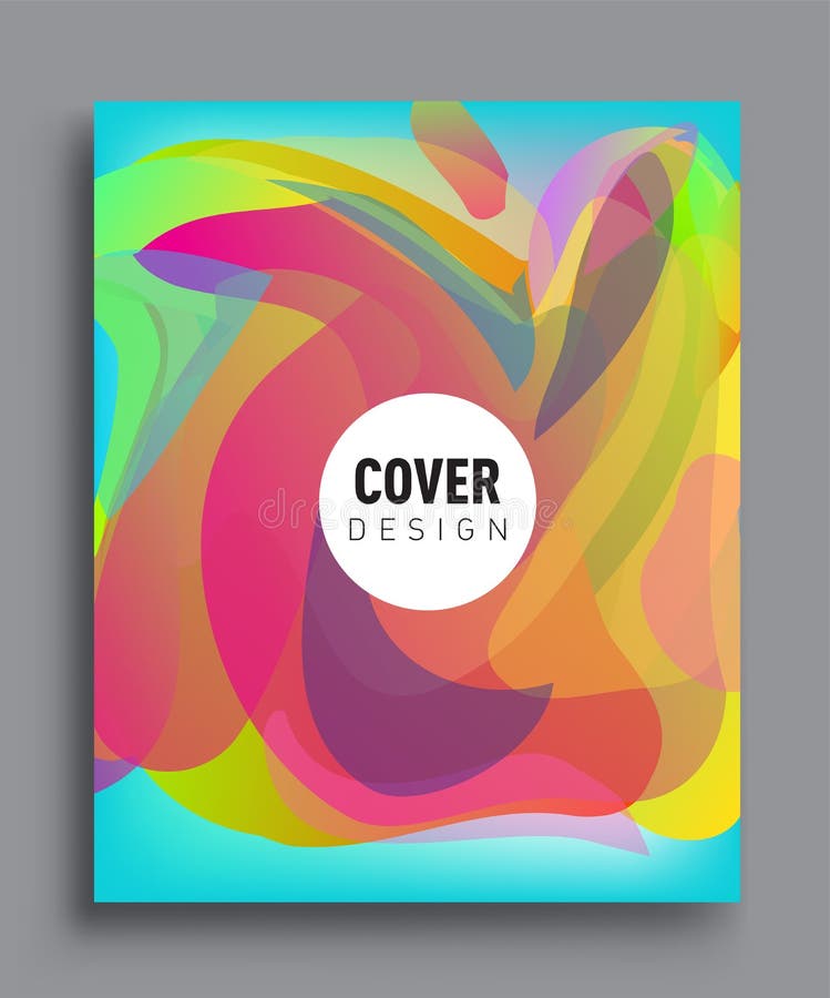 Modern Abstract Covers. Cool Gradient Shapes Composition, Vector Covers ...