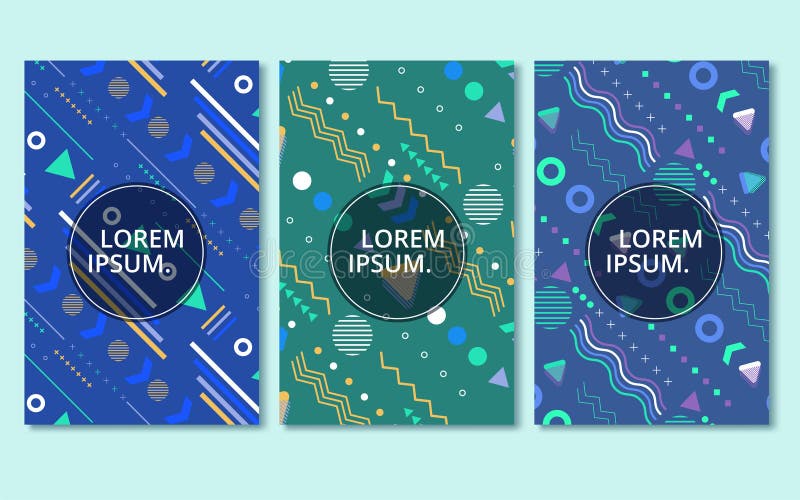 Modern Abstract Covers Set, Minimal Covers Design. Colorful Geometric ...