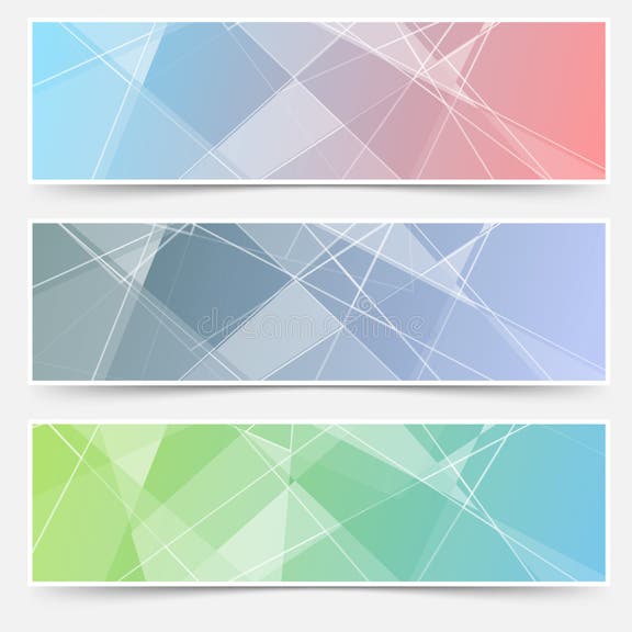 Modern Abstract Crystal Structure Cards Set Stock Vector - Illustration ...