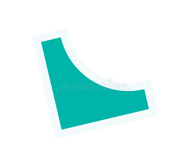 Modern Abstract Curve Sticker Stock Illustration - Illustration of ...
