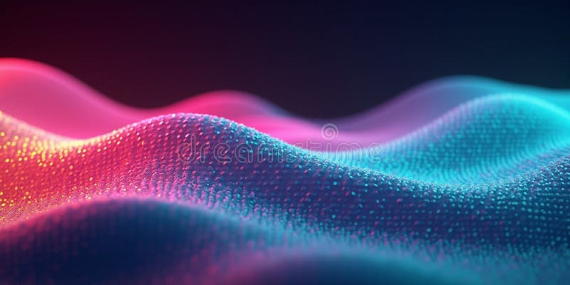 Modern Abstract 3D Render of Smooth Wave Patterns Blending Vibrant ...