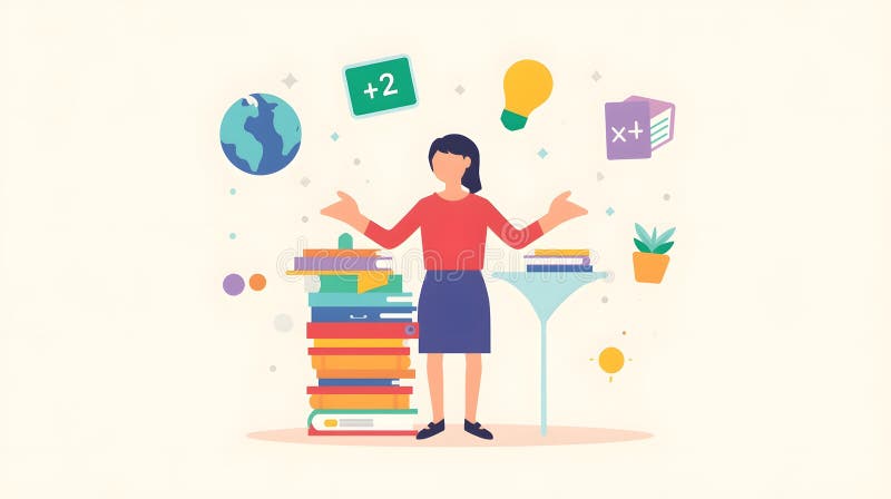 Abstract Teacher Juggling Education Symbols Knowledge Growth Learning Development Stock ...