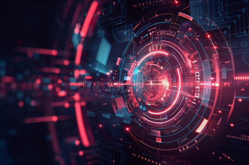 Modern Abstract Design with Abstract Cyber Safety Elements. Stock ...