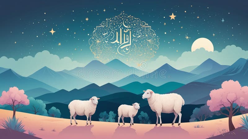 Spiritual Landscape for Eid Al-Adha Celebration - AI Generated Stock ...