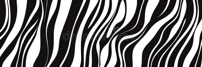 Modern Abstract Design Featuring Bold Black and White Wavy Lines with ...