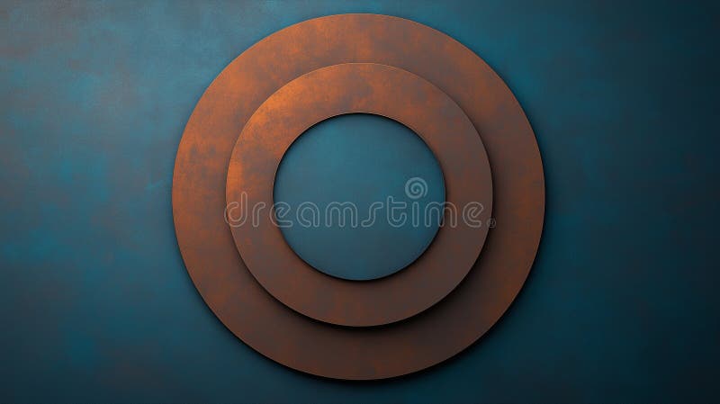 A Modern Abstract Design Featuring Concentric Rust-colored Circles ...