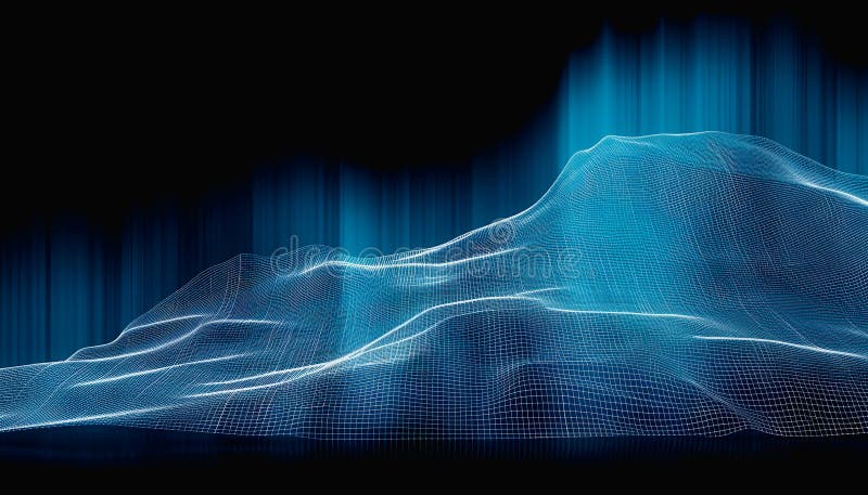 Modern Abstract Design with Flowing Blue Lines and Geometric Patterns ...