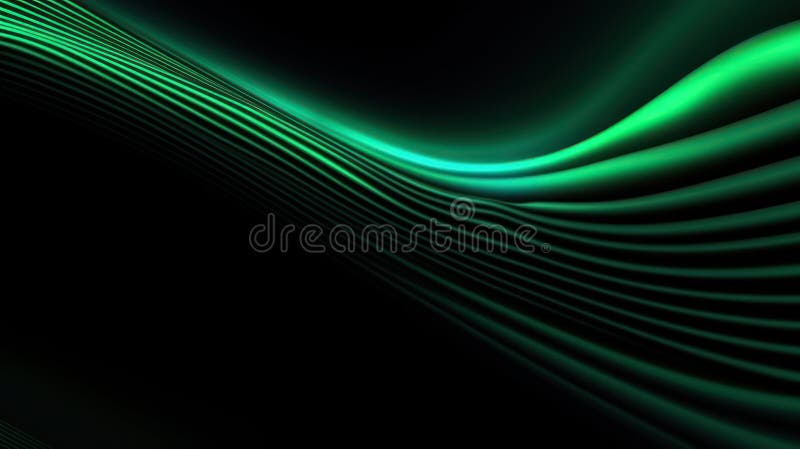 Modern Abstract Design with Green Blurred Lines Stock Illustration ...