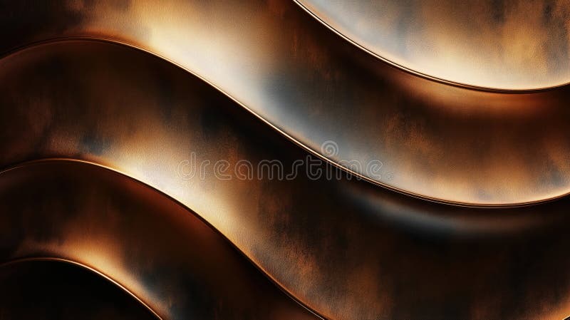 Modern Abstract Design with Sleek Bronze Background. Smooth Curves ...