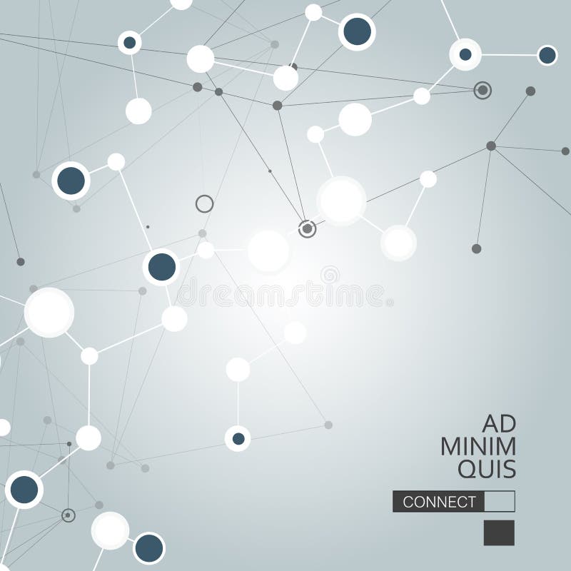 Modern Abstract Design Template with Black Connect Element Vecton Light ...