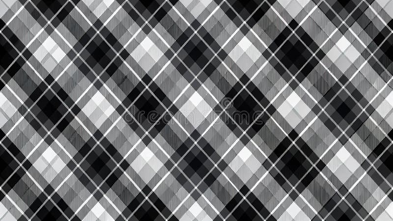 Modern Abstract Diagonal Plaid Pattern Background in Black White and ...