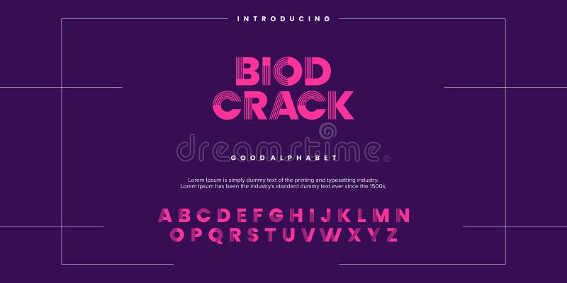 Modern Abstract Digital Alphabet Font Typography Vector Illustration ...