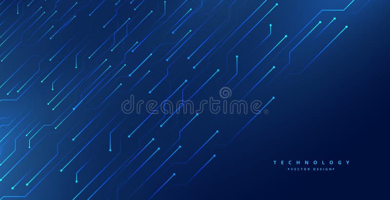 Modern and Abstract Digital Tech Lines Blue Backdrop for Internet ...