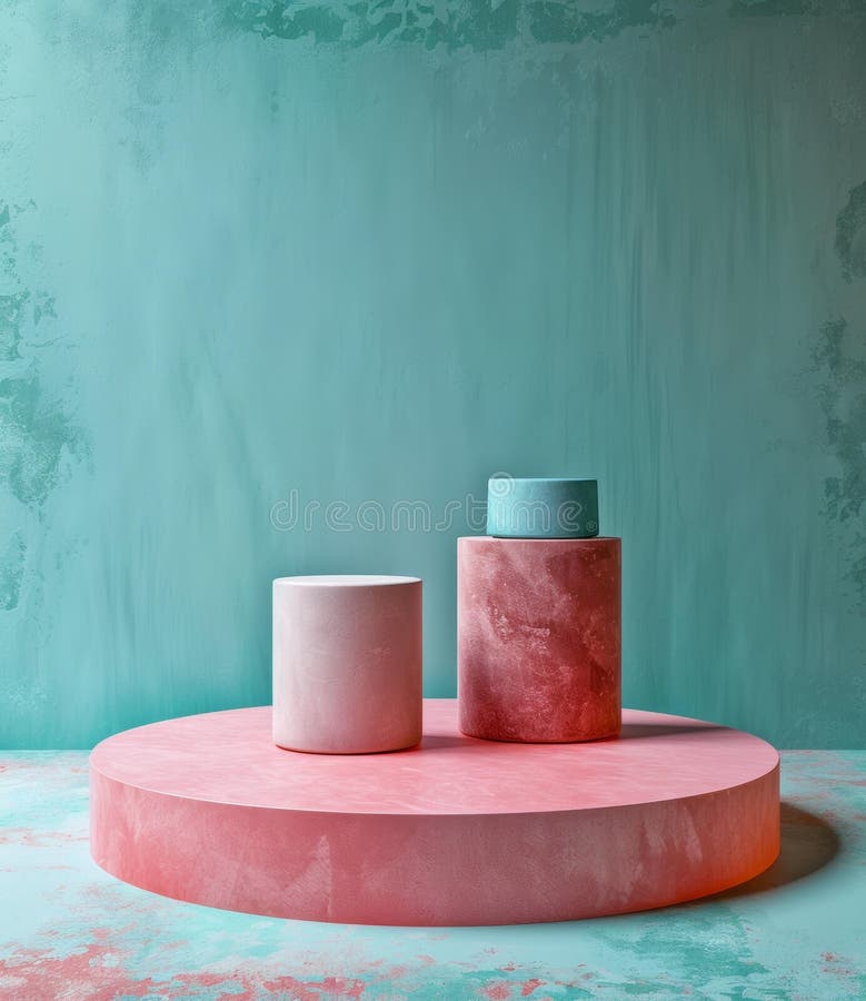 Abstract Geometric Shapes Product Display Generated Using Ai Stock ...