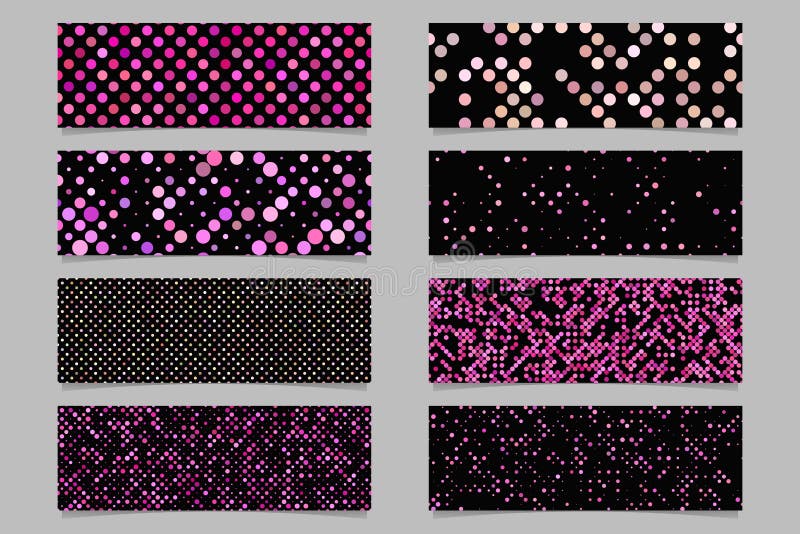 Modern Abstract Dot Pattern Banner Background Set Stock Vector ...
