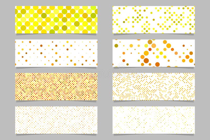 Abstract Dot Pattern Banner Background Template Set Stock Vector ...