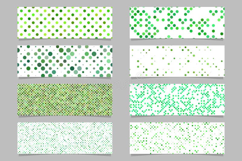 Modern Abstract Dot Pattern Banner Background Template Set Stock Vector ...