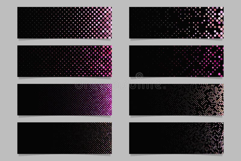 Modern Abstract Dot Pattern Banner Background Template Set Stock Vector ...