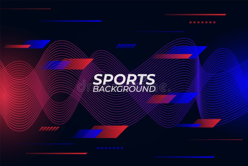 Modern Abstract Dynamic Sports Background Template with Gradient Blue ...