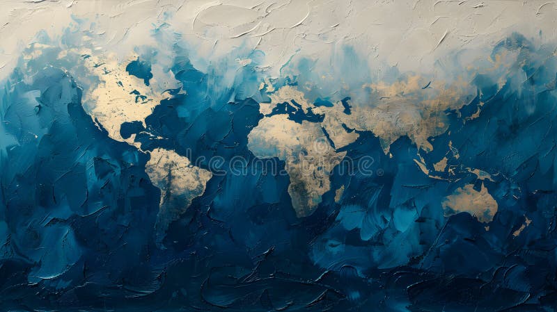 Modern Abstract Earth Map Illustration Stock Illustration ...