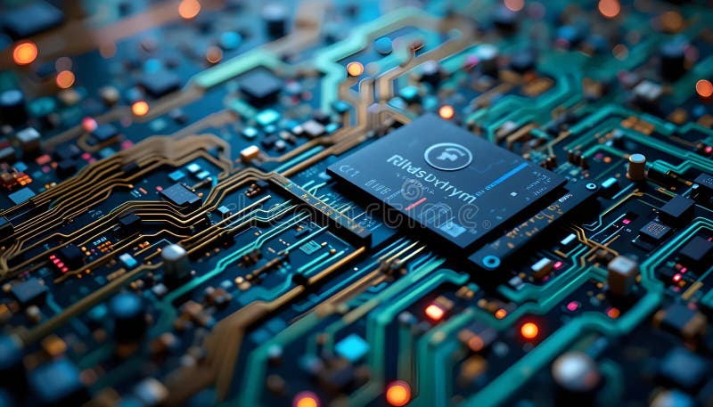 Modern Abstract Electronic Circuit Board Pattern for Digital Technology ...