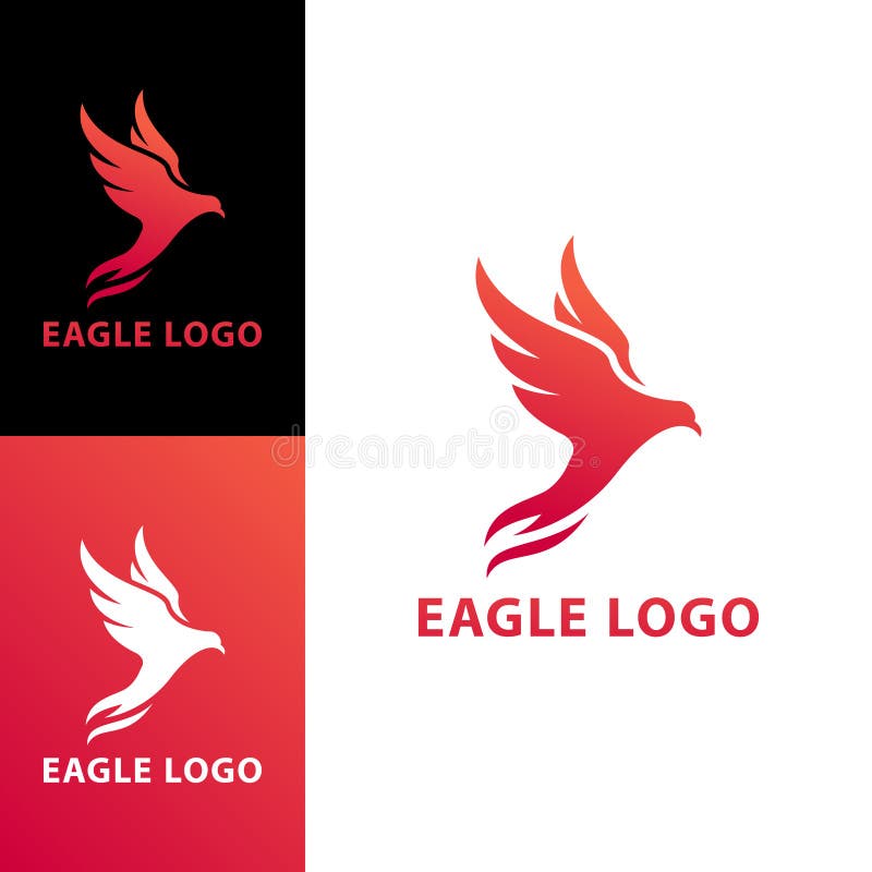 Modern Abstract Falcon Flying Vertical Art Logo Vector Design Template ...