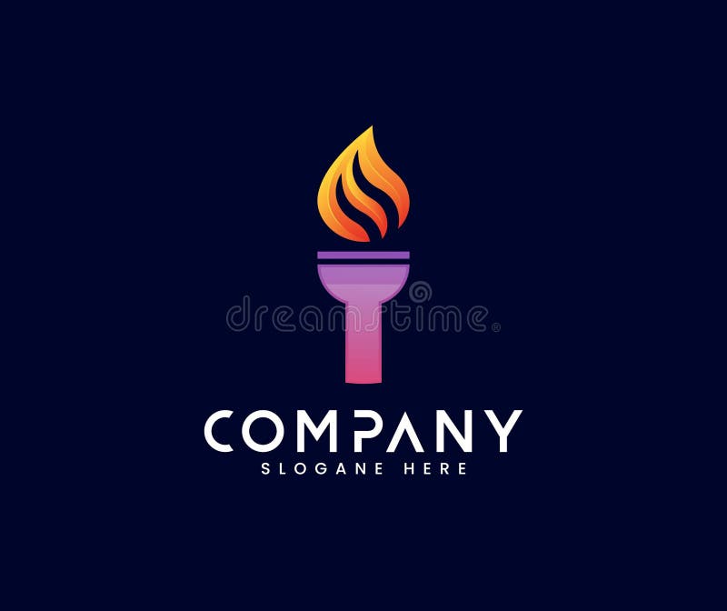 Modern Abstract Fire Torch Logo Stock Vector - Illustration of winning ...