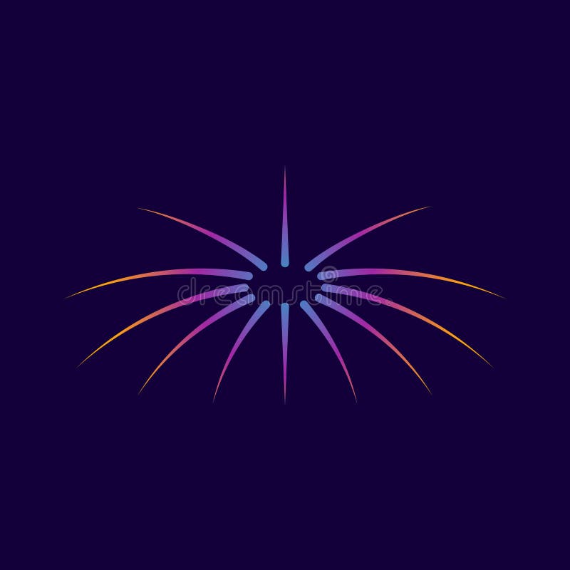 Modern Abstract Firework Spark Light Beam Design Template Stock Vector ...