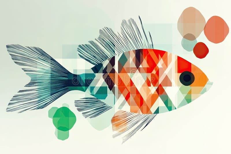 Modern Abstract Fish Design Using Negative Space and Soft Gradients for ...