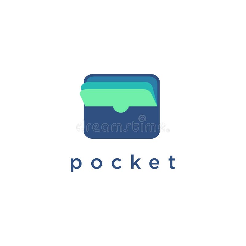 Modern Abstract Flat Color Pocket Logo Icon Vector Template Stock ...