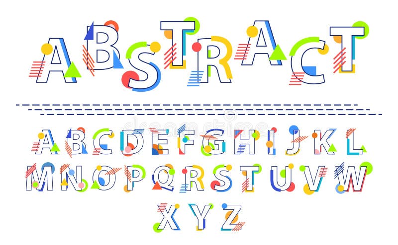 Vector abstract font stock vector. Illustration of simple - 149445190