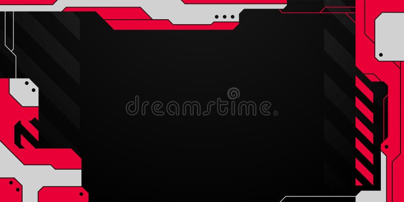Modern Abstract Futuristic Cyberpunk Banner Background Border Stock ...