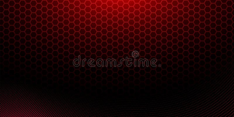 Modern Abstract Futuristic Cyberpunk Banner Background Hexagonal Red ...