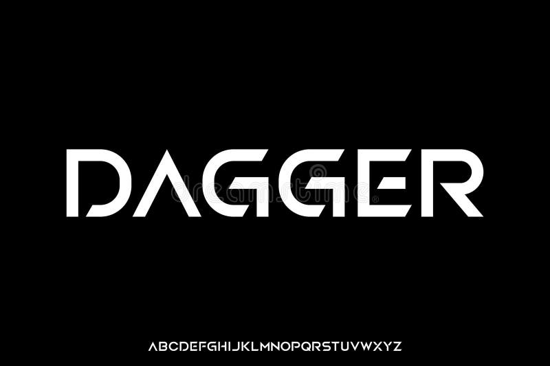 Modern Abstract Futuristic Display Font Vector Stock Vector ...