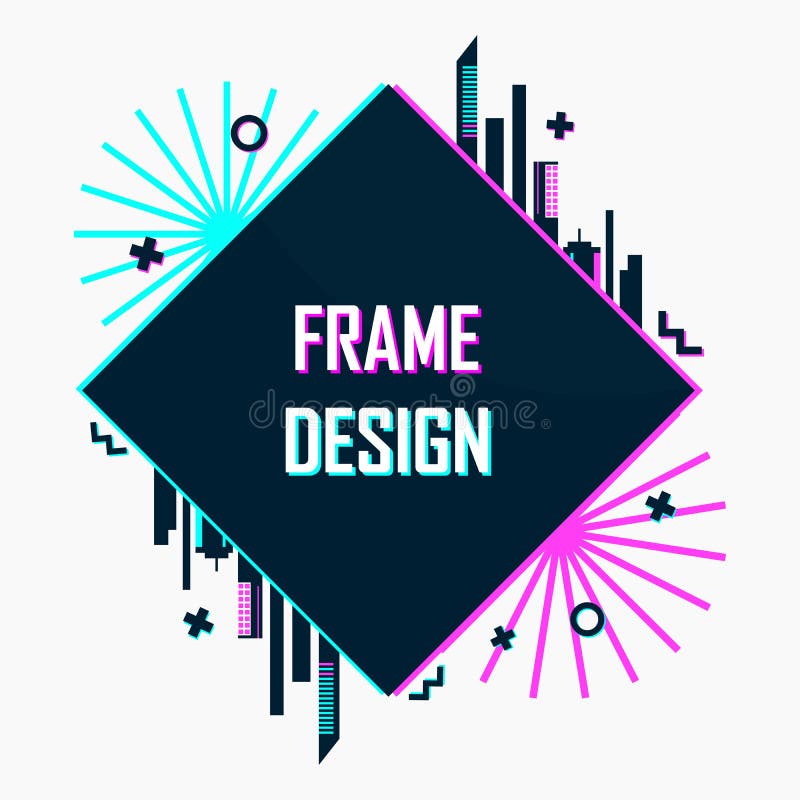 Modern Abstract Futuristic Frame Design Stock Vector - Illustration of ...