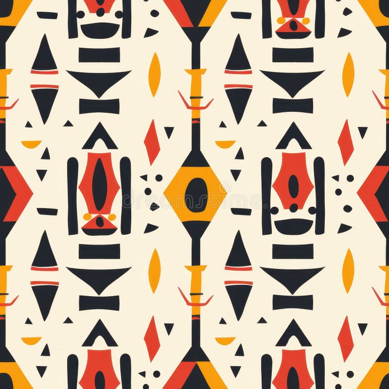 Modern Abstract Geometric African Inspired Pattern Design Stock Image ...
