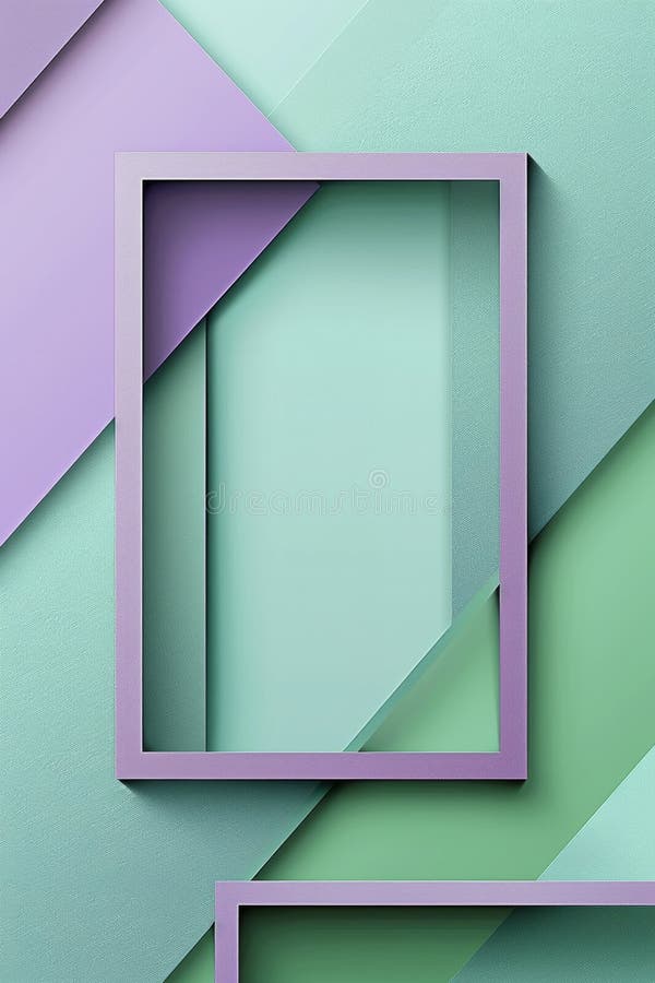 Modern Abstract Geometric Art Featuring Overlapping Frames with a ...