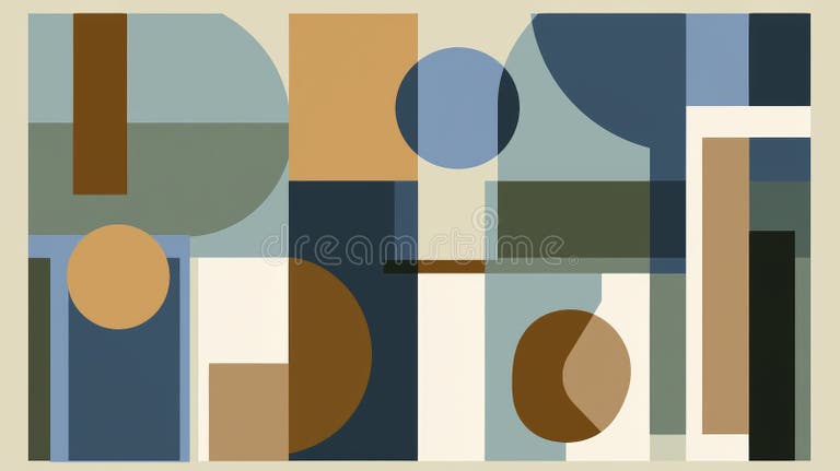 Modern Abstract Geometric Background Featuring Overlapping Circles ...