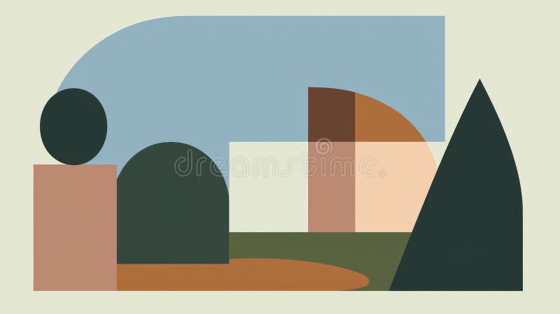 Modern Abstract Geometric Background Featuring Overlapping Shapes Like ...