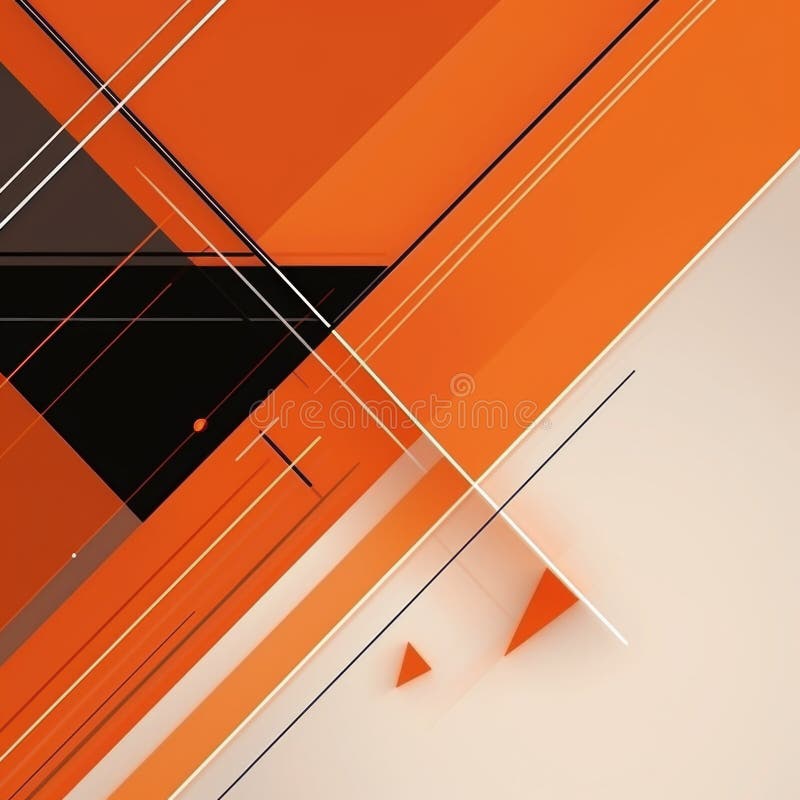 Modern Abstract Geometric Background, with Lines, Triangle. Orange ...