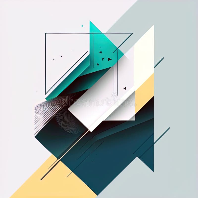 Modern Abstract Background, with Triangular Shapes. Generative AI Stock ...