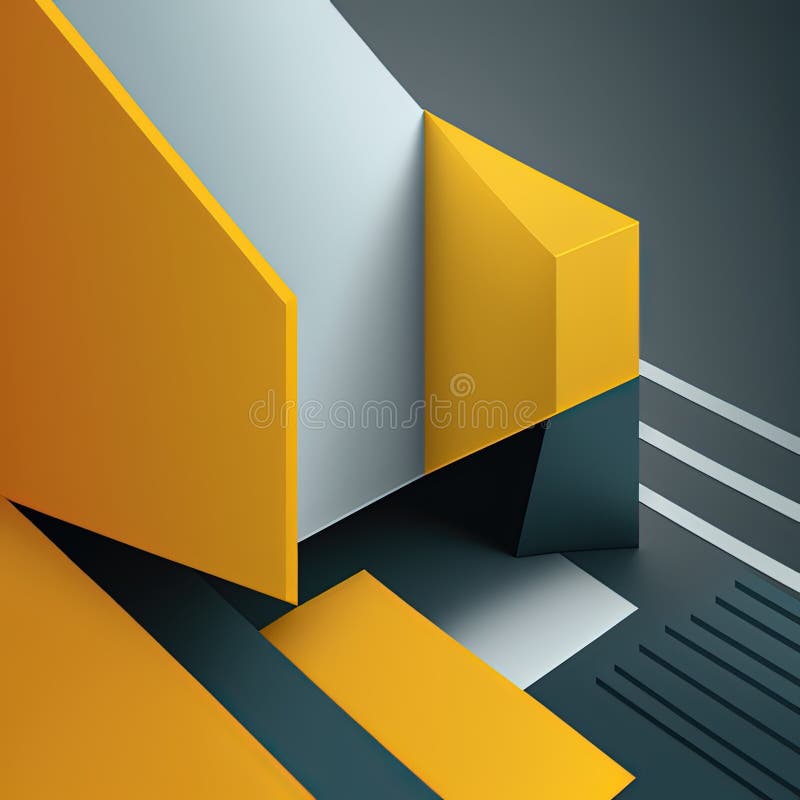 Modern Abstract Background With Triangular Shapes Generative Ai Stock