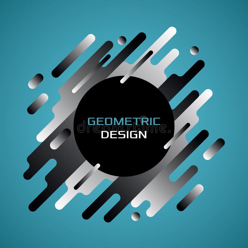 Modern Abstract Geometric Background with Various Rounded Linear ...