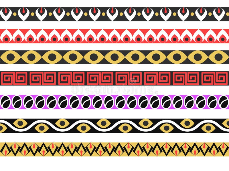 Modern Abstract Geometric Colourful Frames Border Stock Vector ...