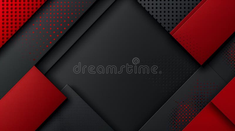 Modern Abstract Geometric Design in Red and Black Tones Stock ...