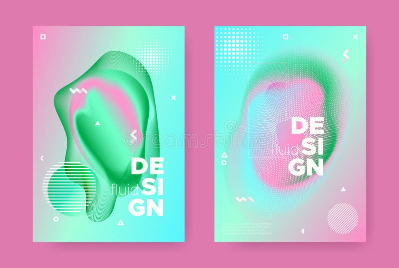 Modern Abstract Geometric Elements. 70s or 80s Stock Vector ...