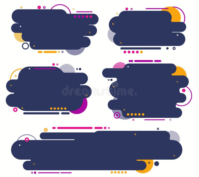 Modern Abstract Geometric Frame Banner, Color Abstract Liquid Shape ...