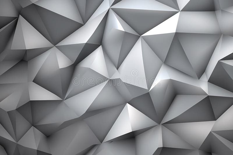 Modern Abstract Geometric Pattern with Overlapping Gray Triangles on a ...